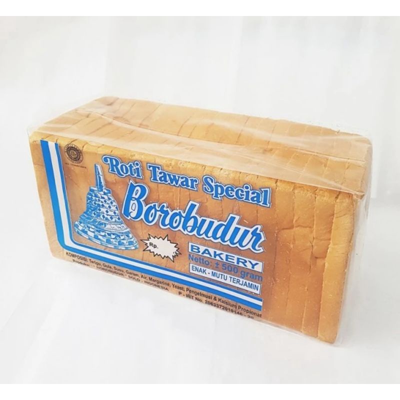 Jual Roti Tawar Special Borobudur 500 Gram (Roti Tawar Kulit) | Shopee ...