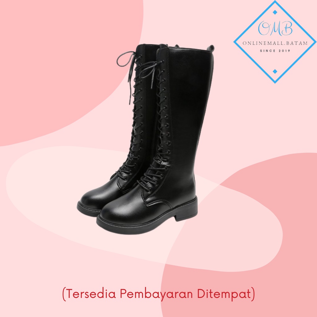 Jual Sepatu Boots Wanita Panjang Hak Sedang Fashion 270 Onlinemall ...