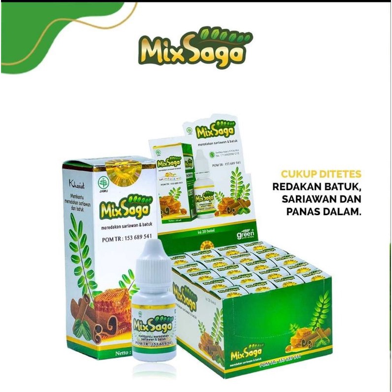 Jual Mix Saga Herbal Tetes Atasi Batuk Sariawan | Shopee Indonesia