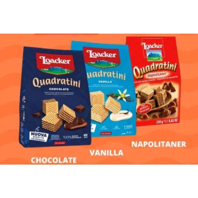 Jual Wafer loacker quadratini 250gr/wafer import | Shopee Indonesia