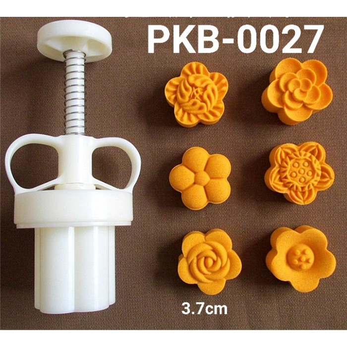 Jual Topper Pkb-0027 Cetakan Nastar Kue Bulan Mooncake Pia Bunga Mawar ...