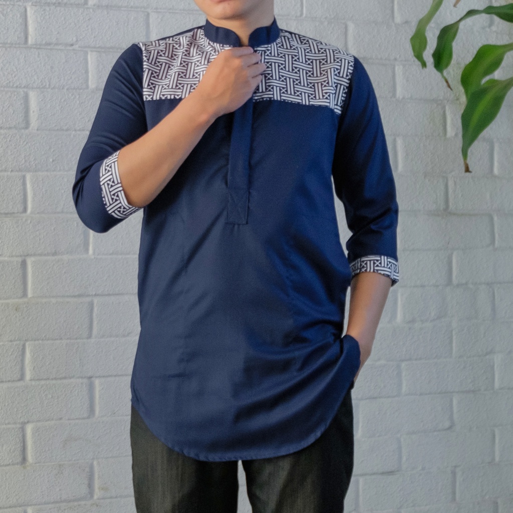 Jual Baju Koko Batik Lengan 3/4 Bahan Toyobo Brand Dalah | Shopee Indonesia