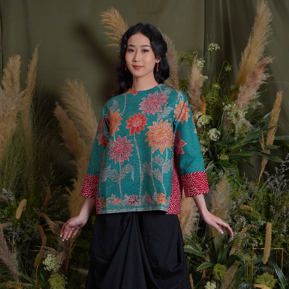 Jual NONA RARA - Vivana Matahari T1771, Baju Batik Kasual Modern ...