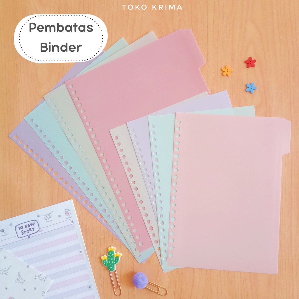 Jual Divider Pembatas Binder Warna Pastel A5 dan B5 | Shopee Indonesia