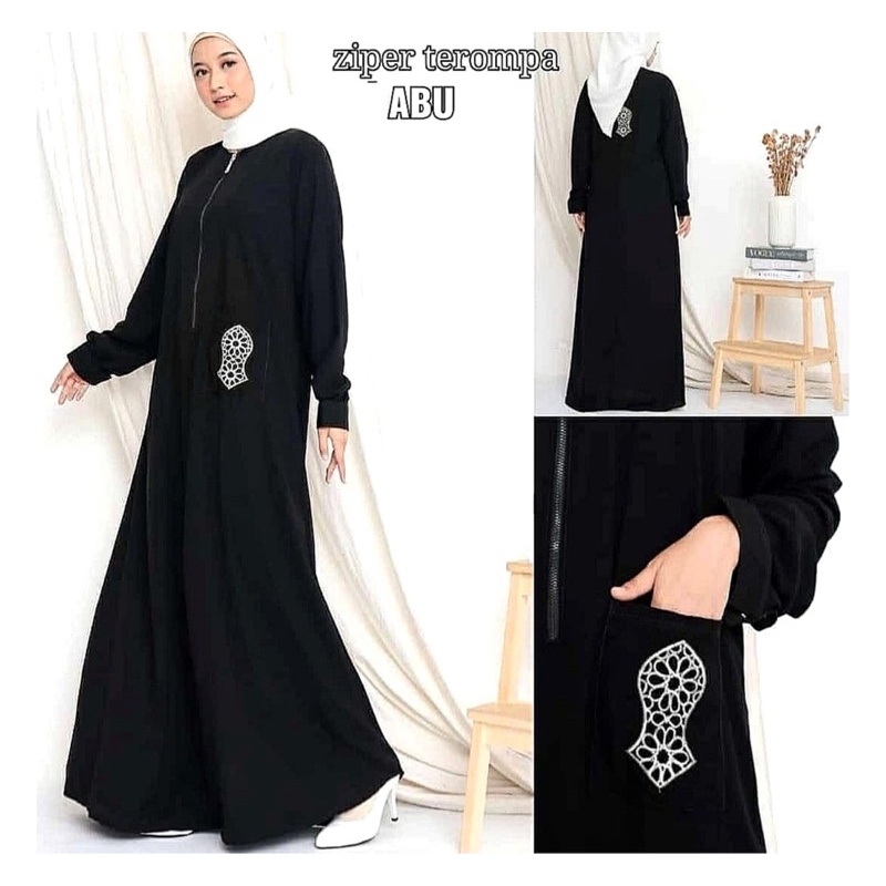 Jual (READY) Abaya terompah exclusive fifee_Hijab Abaya Hitam Turkey ...