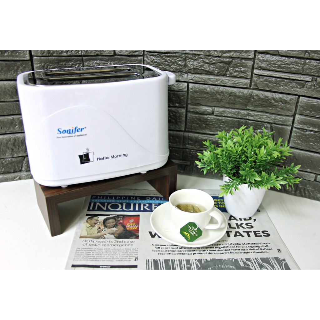 Jual SONIFER Toaster Pemanggang Roti Pop Up Otomatis 2 Slot SF-6005 ...