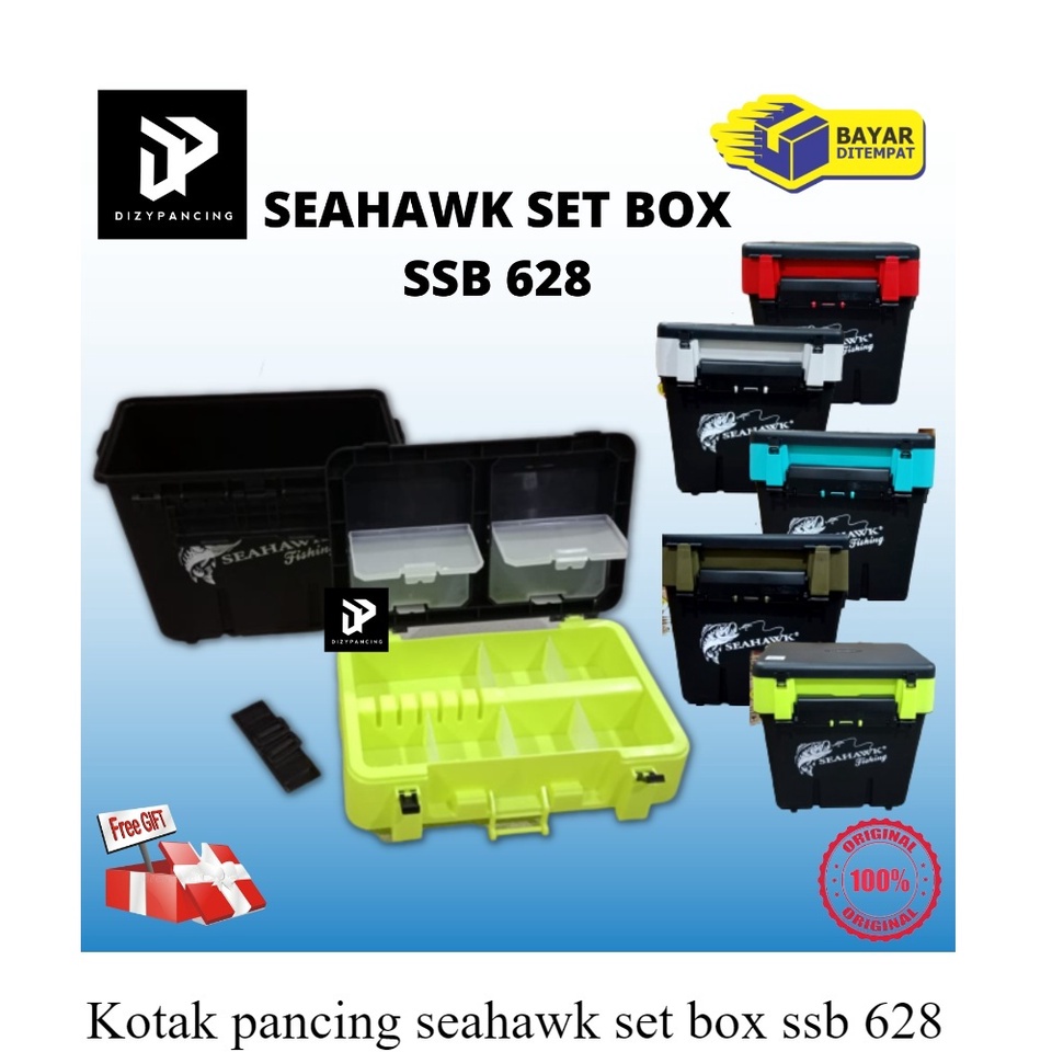 Jual kotak peralatan Seahawk Box Seat SSB268 (Kotak Peralatan mancing) | Shopee Indonesia