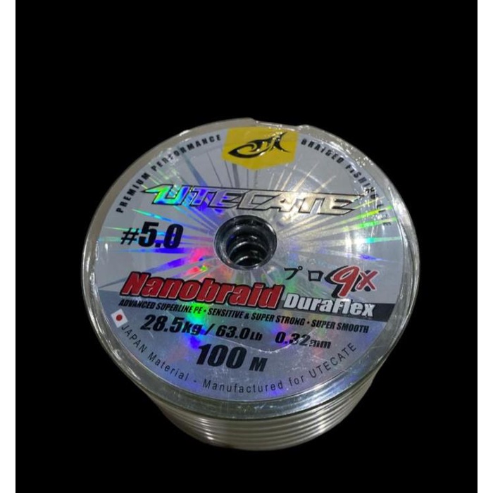 Jual Senar Pe X9 -Utecate Duraflex 100 M/Conecting - Nanobraid Dark ...