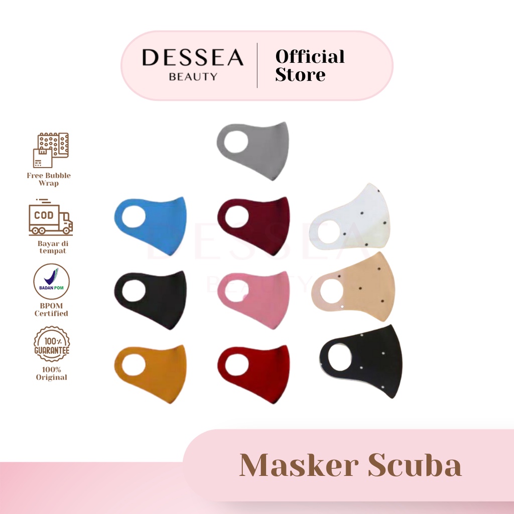 Jual MASKER SCUBA POLOS DAN POLKADOT (BISA COD) | Shopee Indonesia