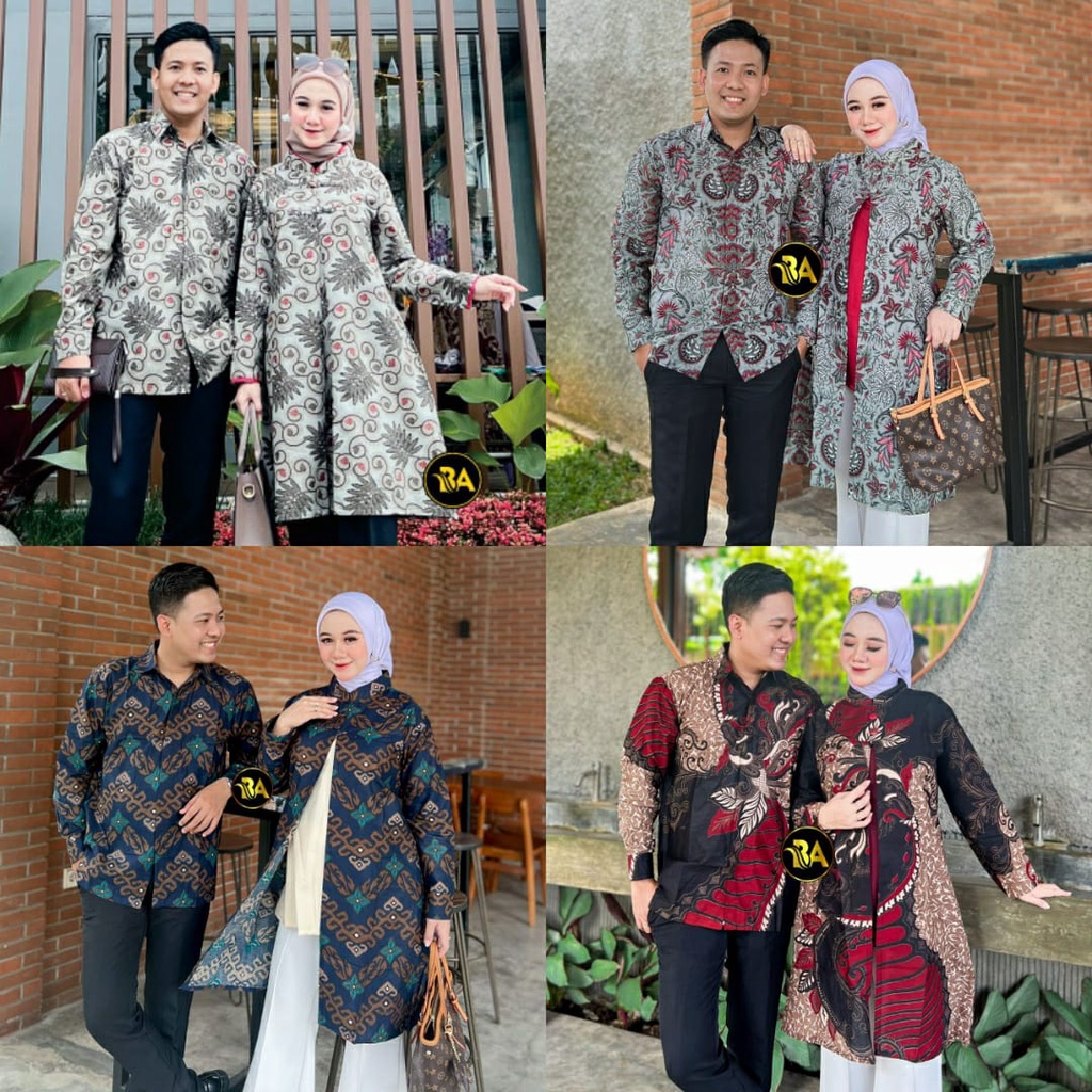 Jual Batik Couple | Batik Couple Modern | Baju Batik Couple | Batik Tunik Couple | Shopee Indonesia
