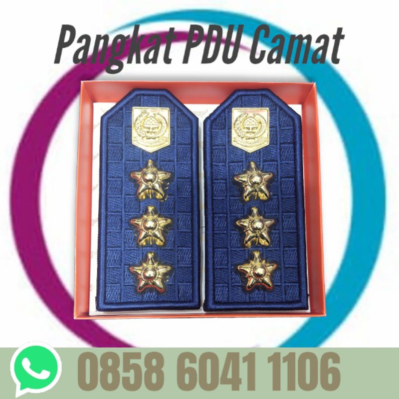 Jual TANDA PANGKAT PDU CAMAT/ PANGKAT PDU LURAH LOGO KEMENDARI BORDIR ...