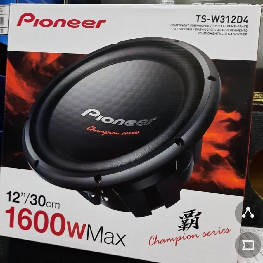 Jual Subwoofer Pioneer 12 inch TS-W312D4 Double coil dual 4 ohm ...