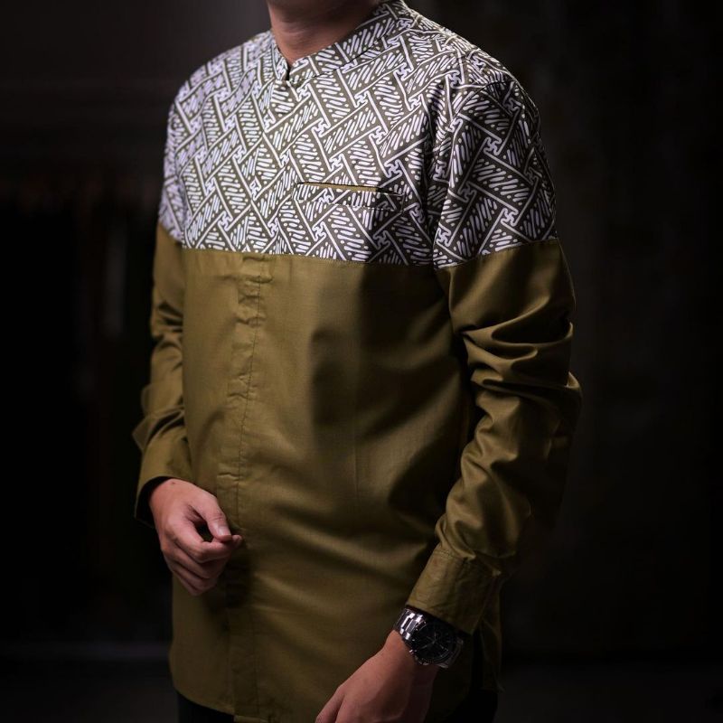 Jual Kemko Motif Batik Lengan Panjang Pendek Bahan Toyobo | Shopee ...