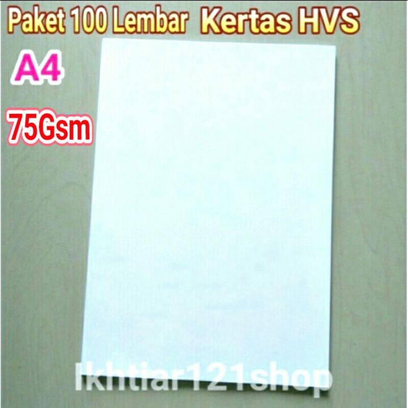 Jual Paket Hemat 100 Lembar Kertas HVS A4 75Gsm Warna Putih | Shopee ...
