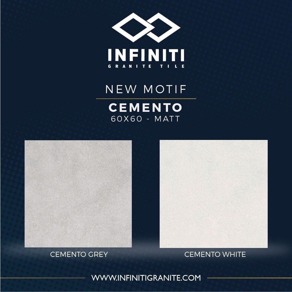 Jual GRANITE LANTAI 60x60 CEMENTO GREY WHITE / INFINITI / MATT / KW1 ...