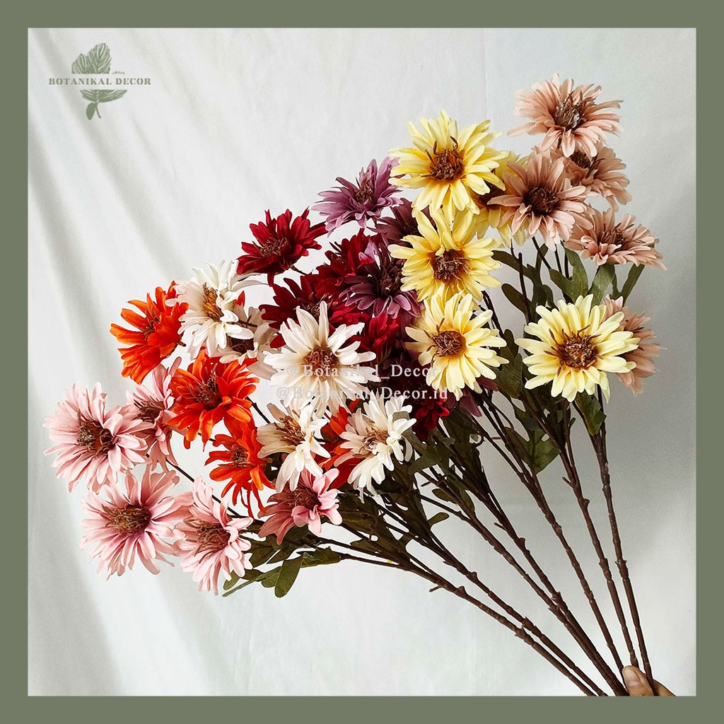 Jual Artificial Flower Silver Townsendia Daisy Bunga Palsu Hias ...