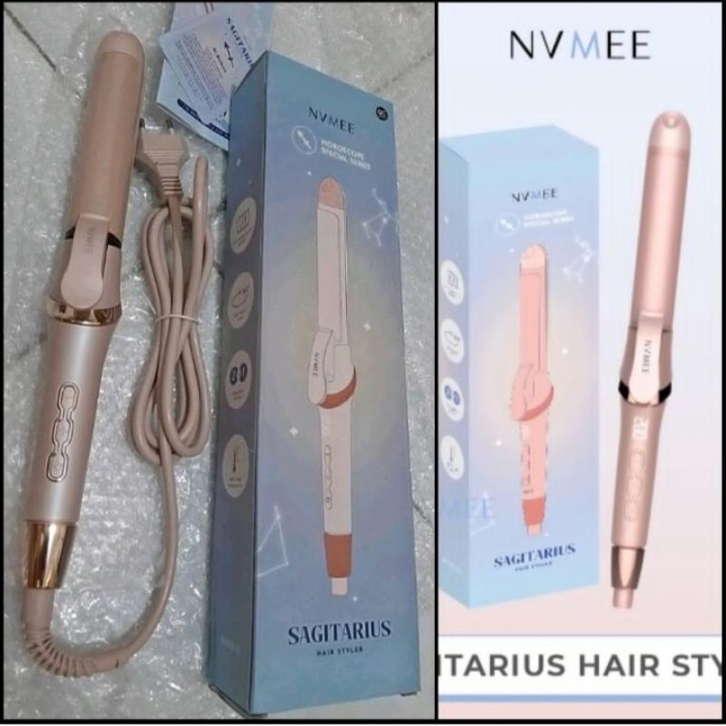 Jual Nvmee Catokan Rambut 2in1 Curly & Lurus LED Touch Sagitarius Hair ...