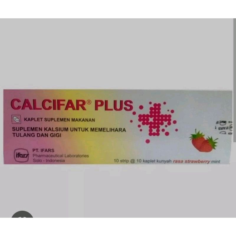 Jual Calcifar Plus Strip - Calcium Vit D3 untuk Tulang dan Gigi ...