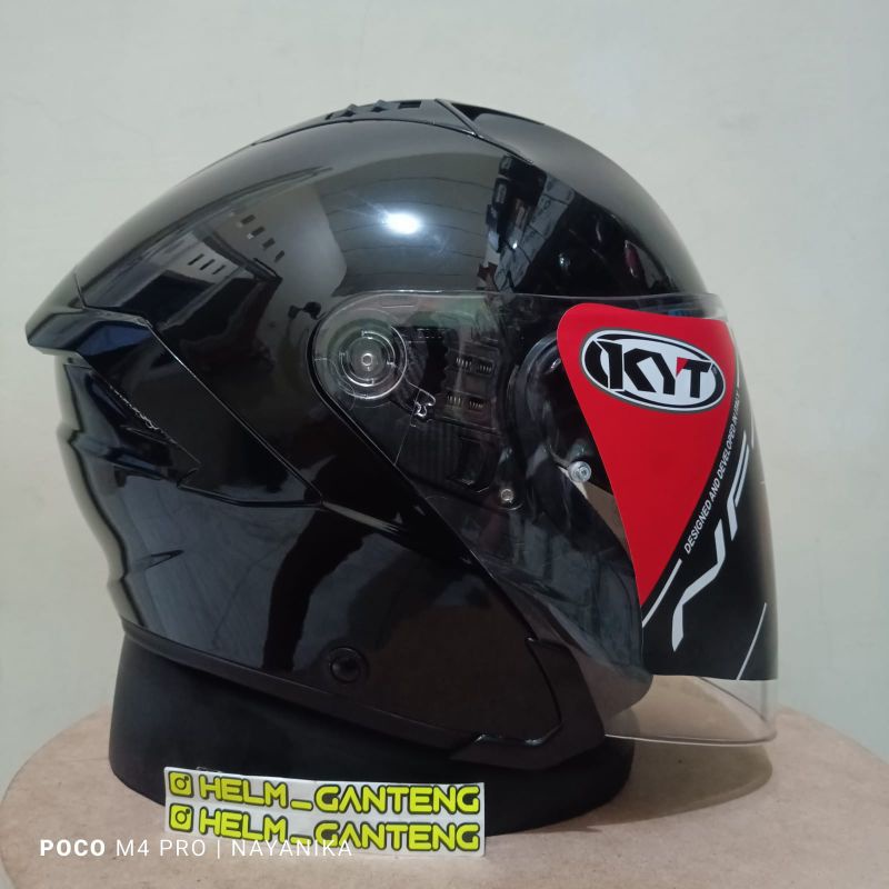 Jual KYT NFJ PLAIN BLACK DAN BLACK MATTE GLOSSY Doff | Shopee Indonesia