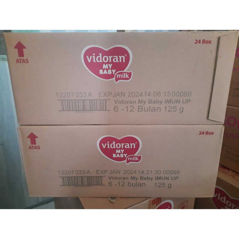 Jual vidoran 0-6 dan 6-12 125gr 1 karton(24 kotak) | Shopee Indonesia