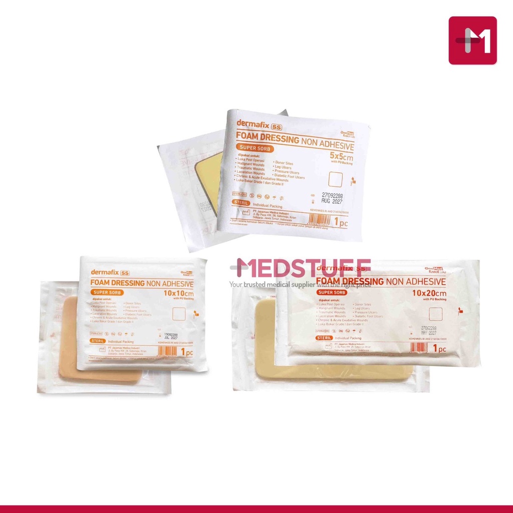 Jual Dermafix SS Foam Dressing NON Adhesive Super Sorb 1pcs | Shopee ...