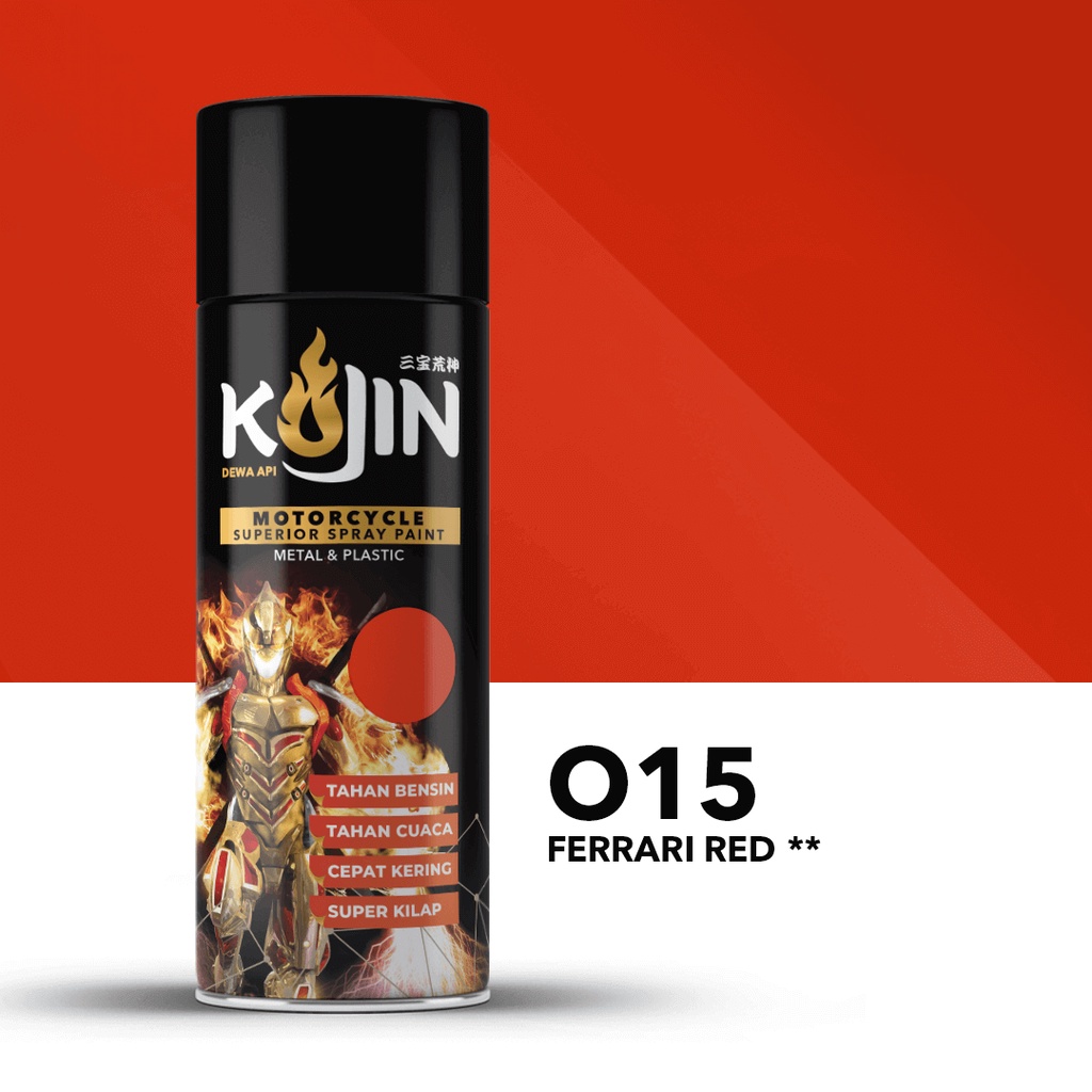 Jual Cat Semprot Motor KOJIN Pilox Aerosol O15 Ferrari Red ** 400cc - Merah | Shopee Indonesia