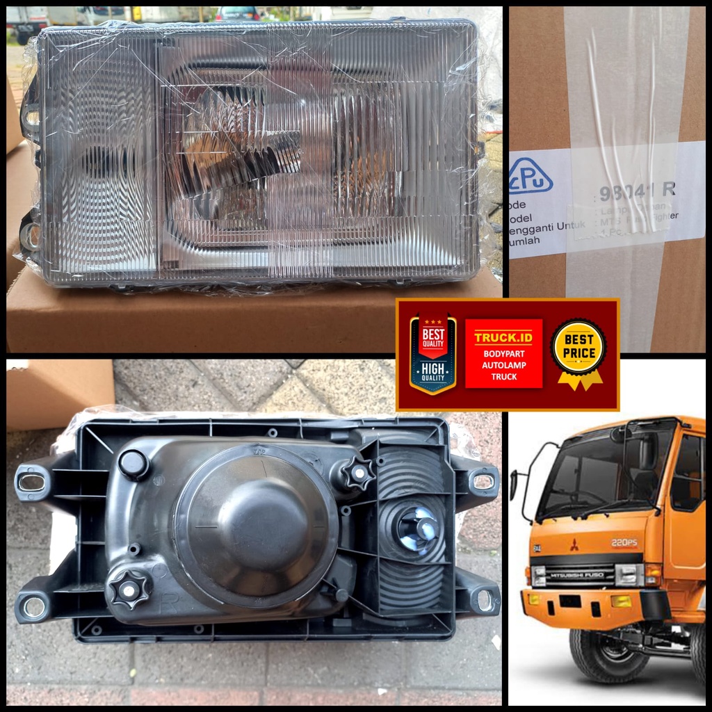 Jual HEADLAMP LAMPU DEPAN BESAR HEAD LAMP FUSO FIGHTER GENJO 190 220 RH ...
