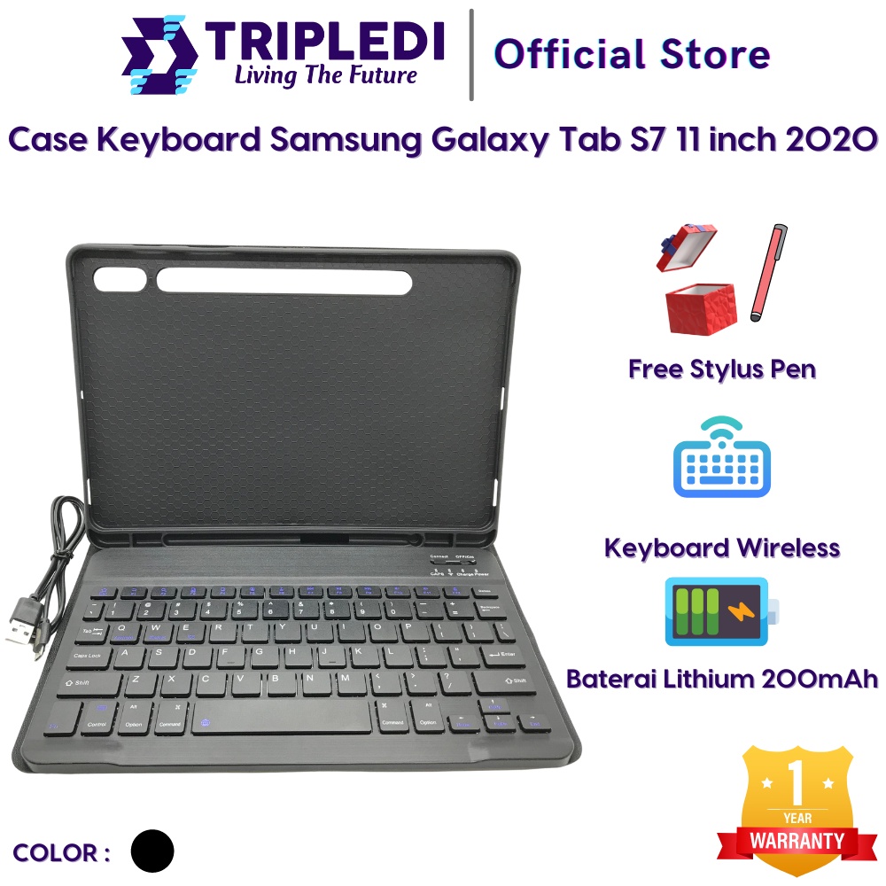 Jual TRIPLEDI Case Keyboard Samsung Galaxy Tab S7 T870 T875 T876B 11 ...