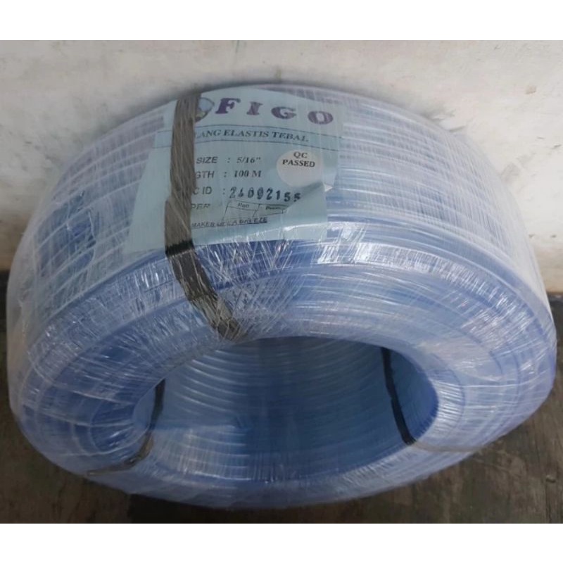 Jual Selang Elastis Tebal Figo 5/16" inch 100 Meter Bening Transparan ...