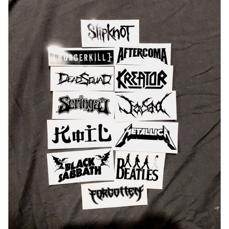 Jual sticker pack band metal barat dan indonesia lokal stiker tempel ...