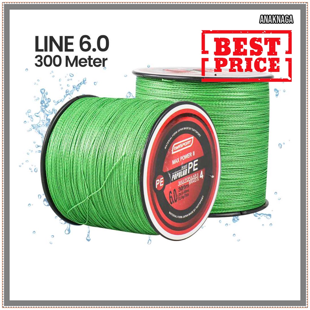 Jual Senar Tali Benang PE Pancing Braided Thick Line 300 Meter Line 6.0 ...