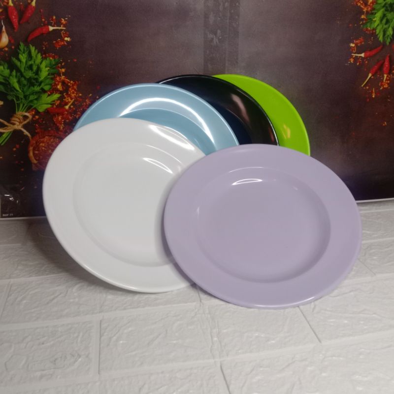 Jual Piring Makan/ Piring Semi Melamin tebel/Piring Makan Bulat/ PIRING ...