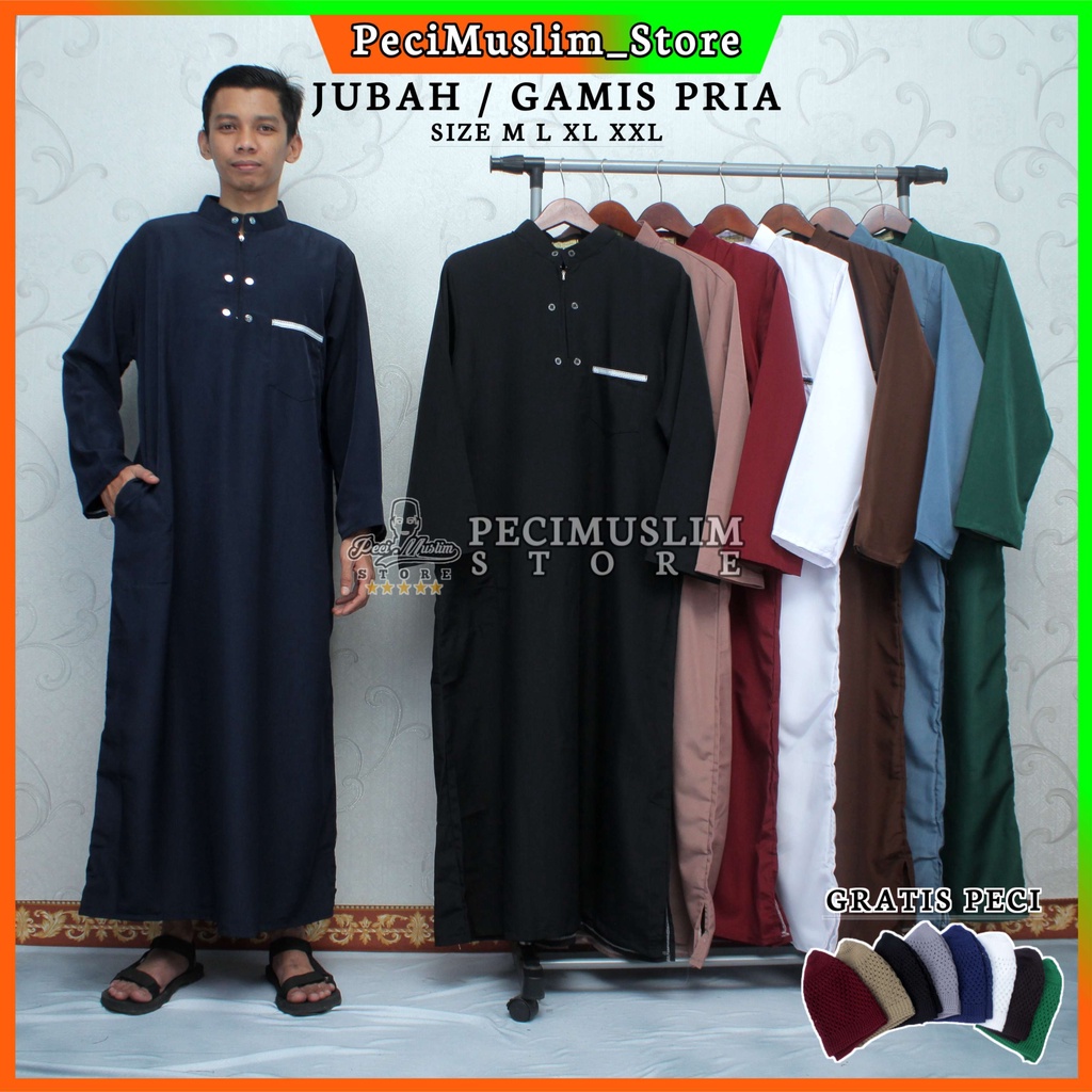 Jual Jubah Gamis Pria Dewasa Size M L XL XXL | Shopee Indonesia
