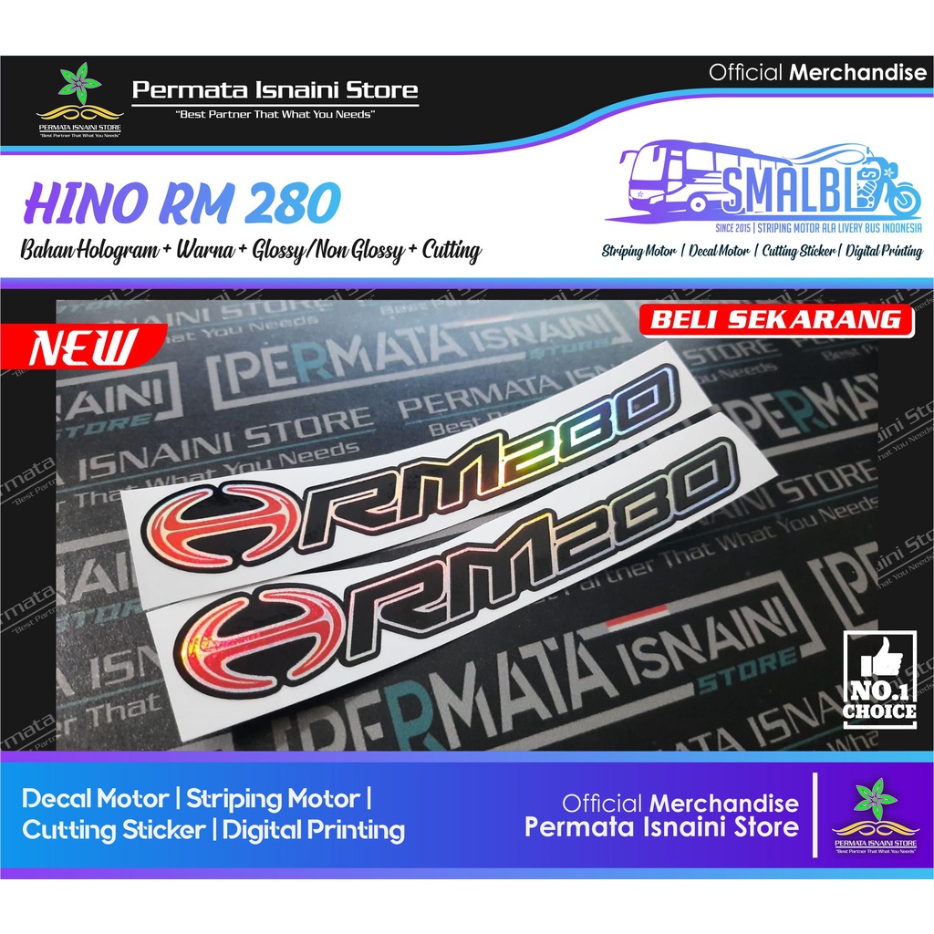 Jual Sticker Hologram HINO RM 280 Bismania TERBARU by PIS | Shopee ...