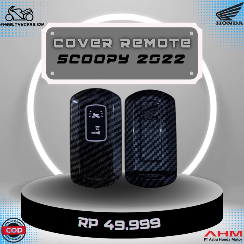 Jual Cover remote smart key carbon Scoopy 2022 original honda | Shopee ...