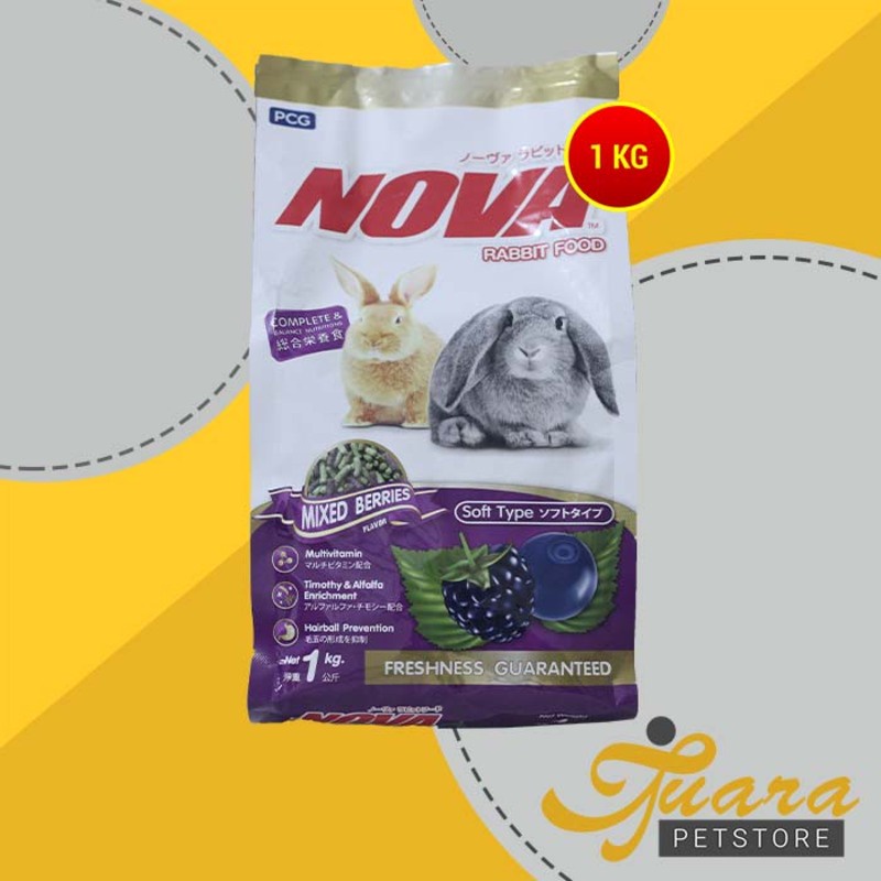 Jual Makanan kelinci Nova rabbit food pakan pelet marmut murah 1 kg ...