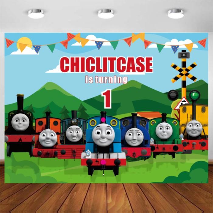 Jual Backdrop Custom Backdrop Thomas The Train Birthday Ulang Tahun ...