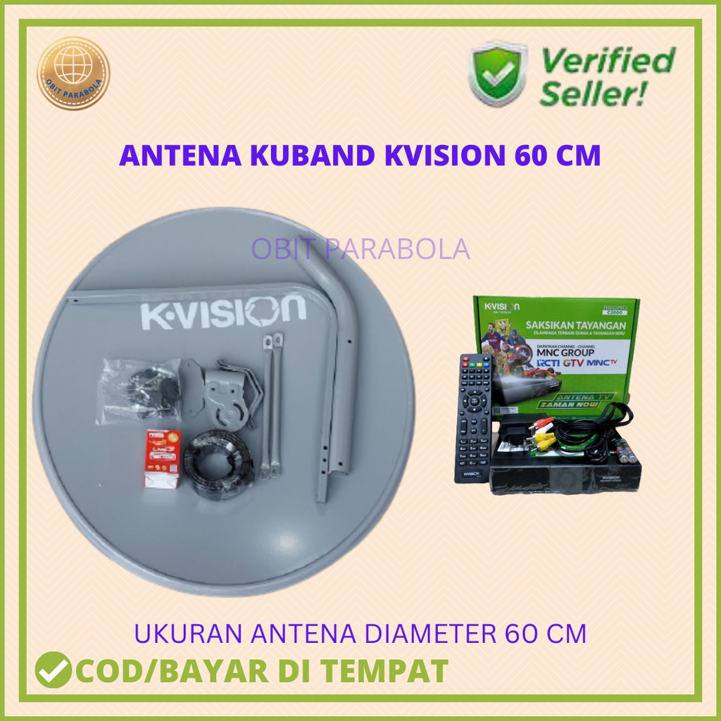 Jual PARABOLA KVISION BROMO C 2000 KOMPLIT ANTENA 60 CM | Shopee Indonesia