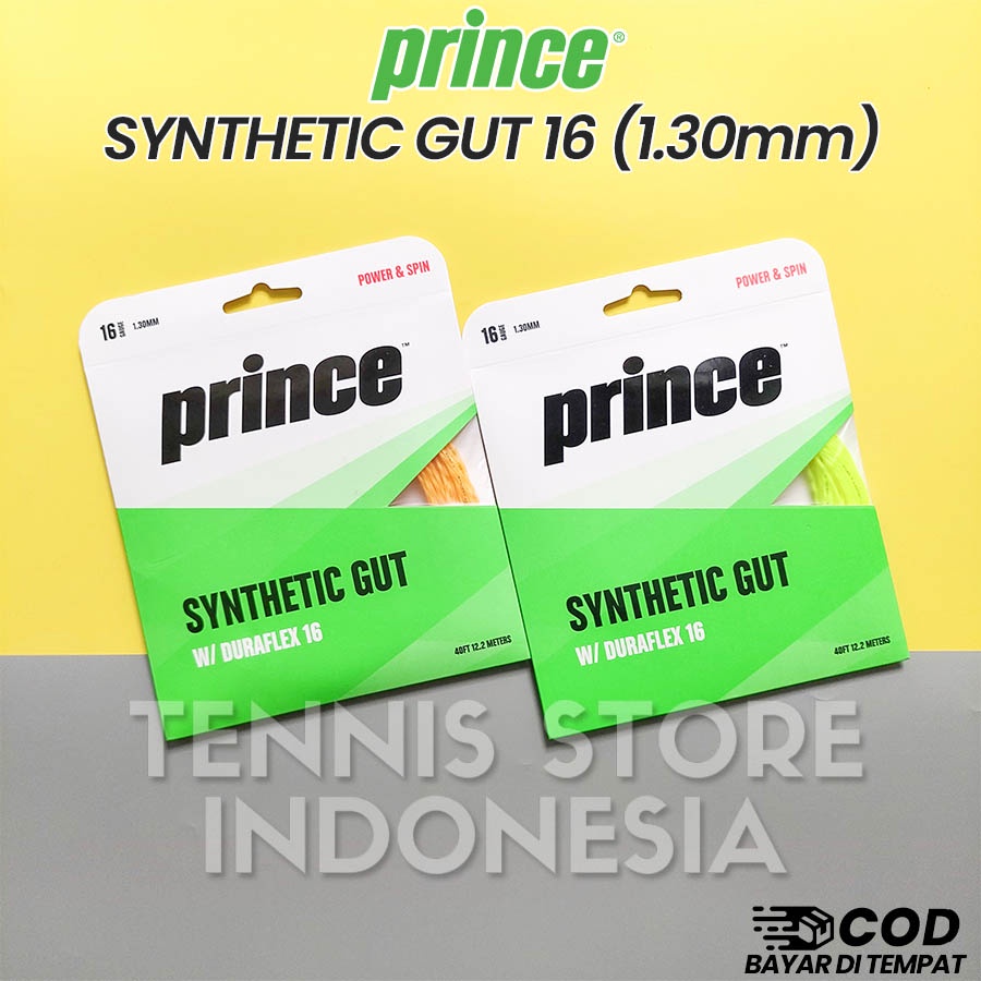 Jual Senar Tenis Prince Synthetic Gut w/ Duraflex 16/1.30 mm Original ...