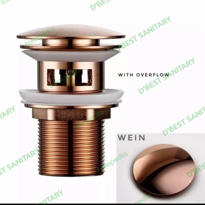 Jual AFUR WASTAFEL PENCET ROSE GOLD MODEL TOTO/PENUTUP LUBANG WASHTAFEL ...
