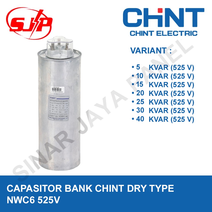 Jual CAPASITOR KAPASITOR BANK CHINT NWC6 5/10/15/20/25/30/40 KVAR 525V DRY | Shopee Indonesia