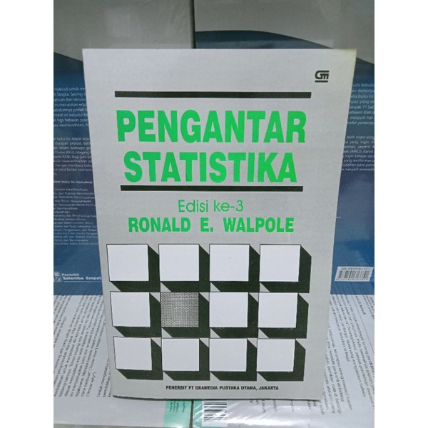 Jual Buku Pengantar Statistika edisi 3 - Ronald E Walpole | Shopee ... Jual Buku Pengantar Statistika edisi 3 - Ronald E Walpole | Shopee ...