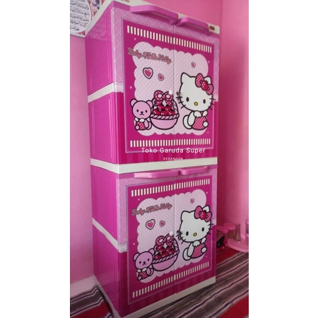 Jual Lemari Plastik Naiba MSC Premium Hello Kitty / Sanrio / Little ...