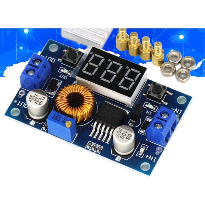 Jual MODULE STEP-DOWN XL4015 ADJUSTABLE DC TO DC 5A VOLTMETER | Shopee Indonesia