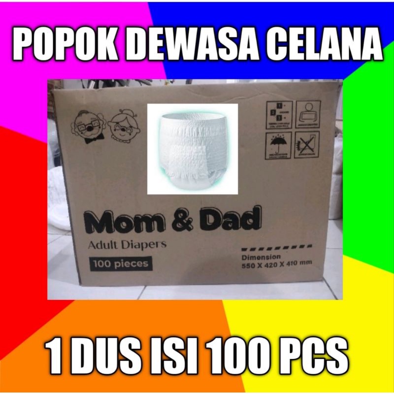 Jual POPOK DEWASA CELANA Kemasan DUS isi 100 Pcs | Shopee Indonesia