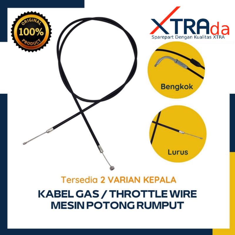 Jual Kabel gas mesin potong rumput | Lurus / Bengkok | Throttle wire ...