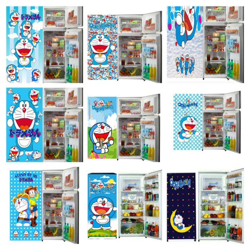 Jual STIKER KULKAS 1 PINTU MOTIF DORAEMON | Shopee Indonesia