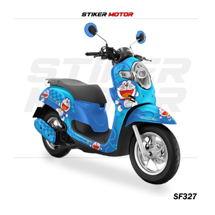 Jual SF327 DECAL FULLBODY STIKER SCOOPY DORAEMON STICKER SCOOPYI 2017 ...
