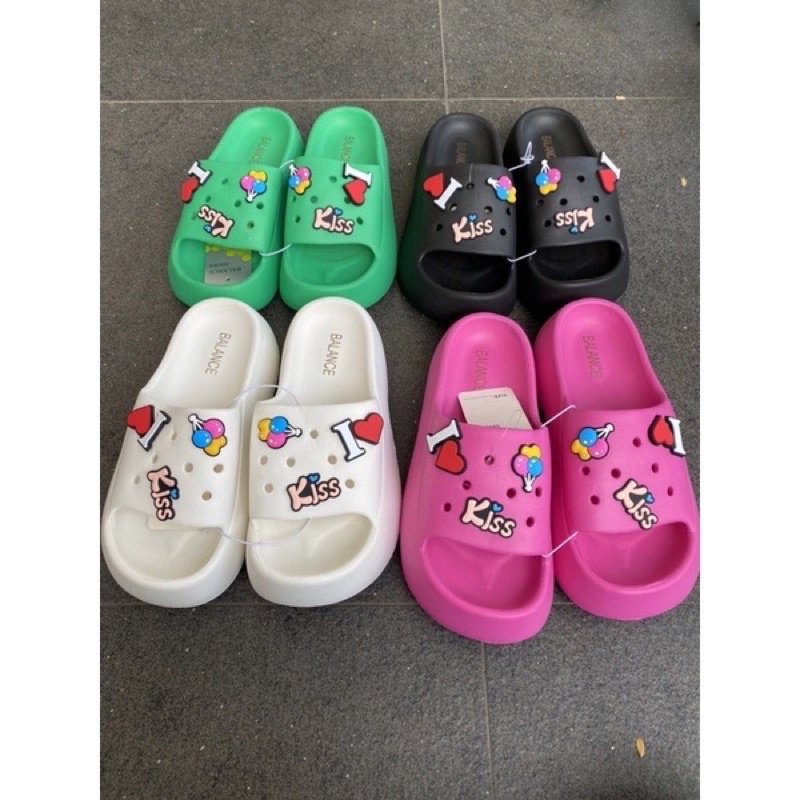 Jual 7002 A8 Sendal fuji viral kekinian wedges kiss sendal bkk | Shopee ...