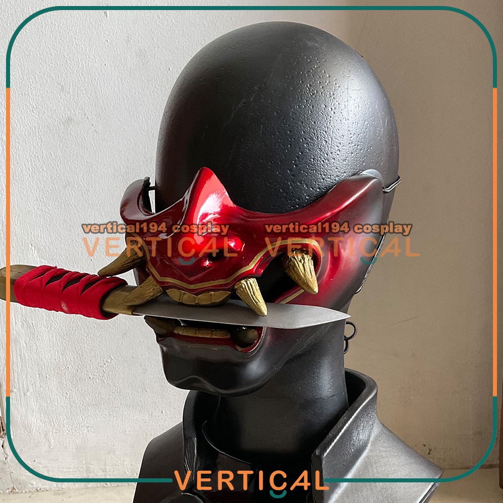 Jual ONI MASK HANNYA TOPENG SETAN MENPO JEPANG MASKER GHOST COSPLAY ...